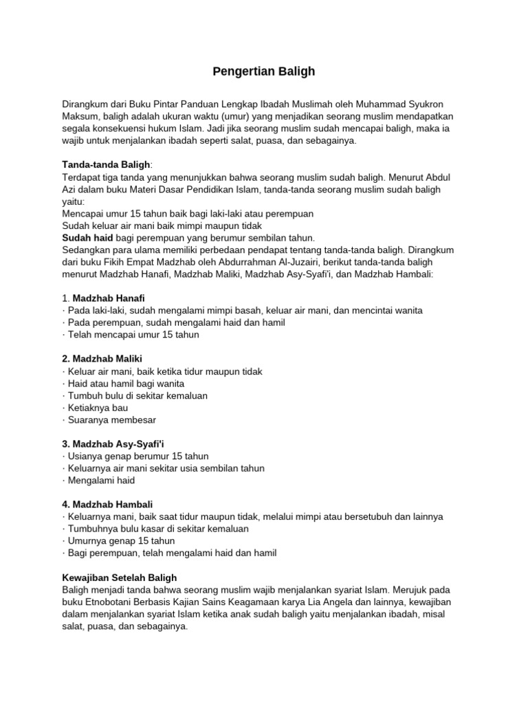 Materi Akil Baligh | PDF