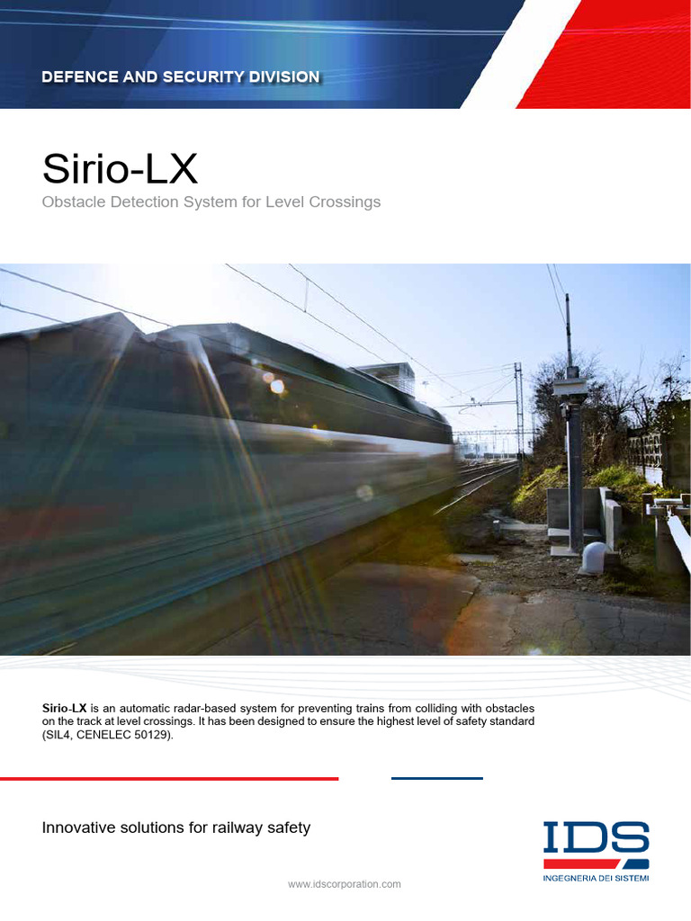 Sirio-LX Radar For Level Crossings | PDF | Radar | Sensor