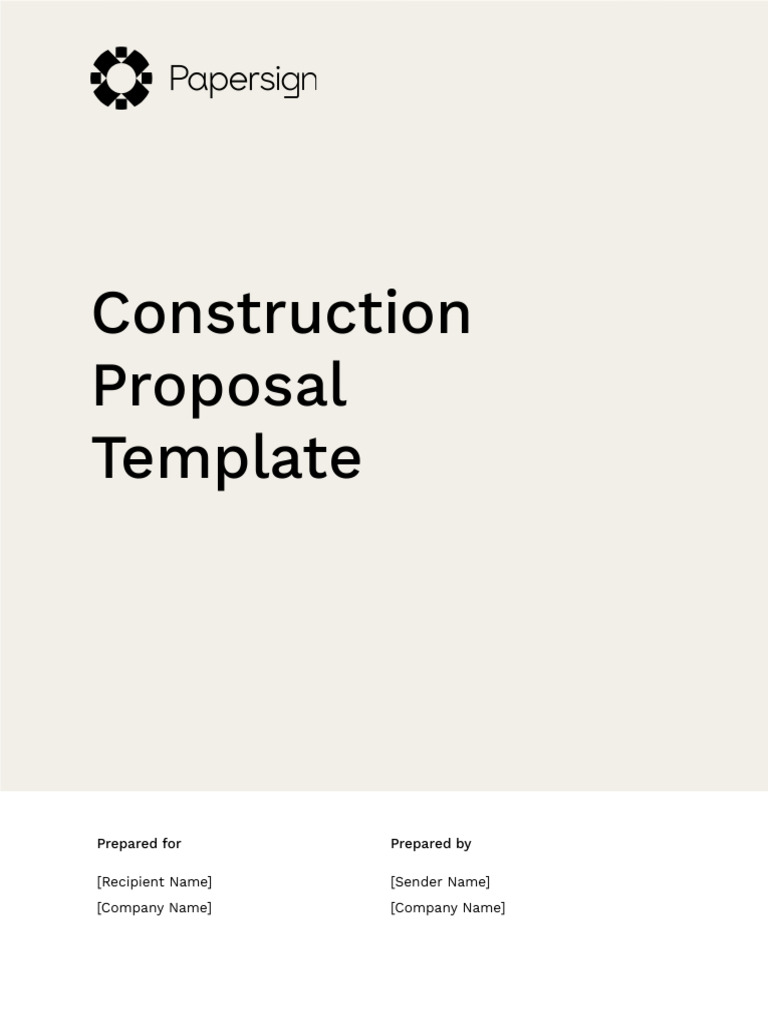 Construction Proposal Template | PDF | Expense | Architect