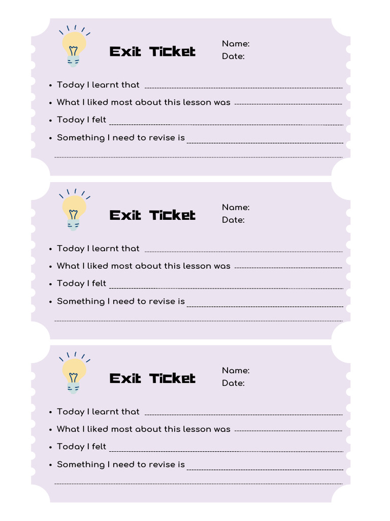 Exit Ticket 2 | PDF | Language Arts & Discipline