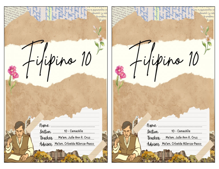 Camachile - Filipino 10 Notebook Cover | PDF