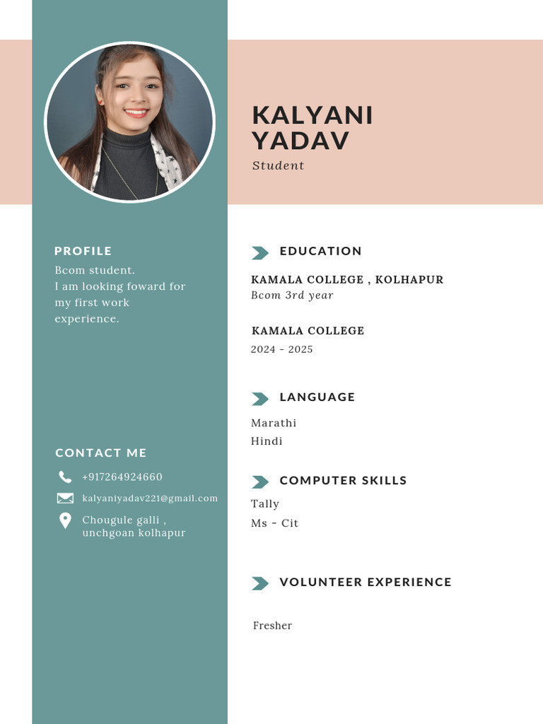 White Simple Student CV Resume | PDF