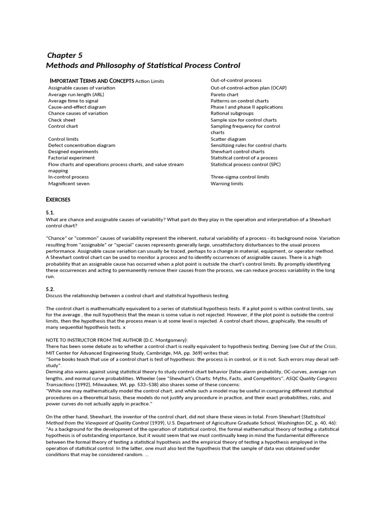 Statistical Process Control Methods Explained | PDF | Statistics | Hypothesis
