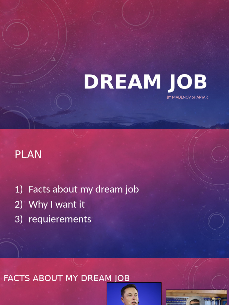My Dream Job: Engineer Insights | PDF | Computers