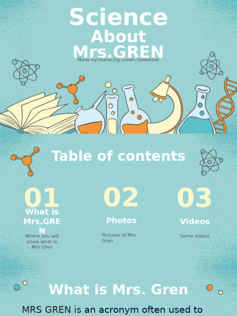 About Mrs GREN | PDF | Science & Mathematics