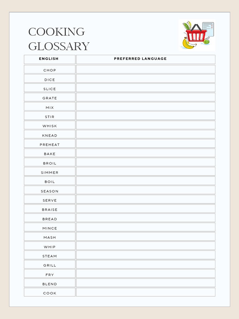 Vocabulary Glossary | PDF