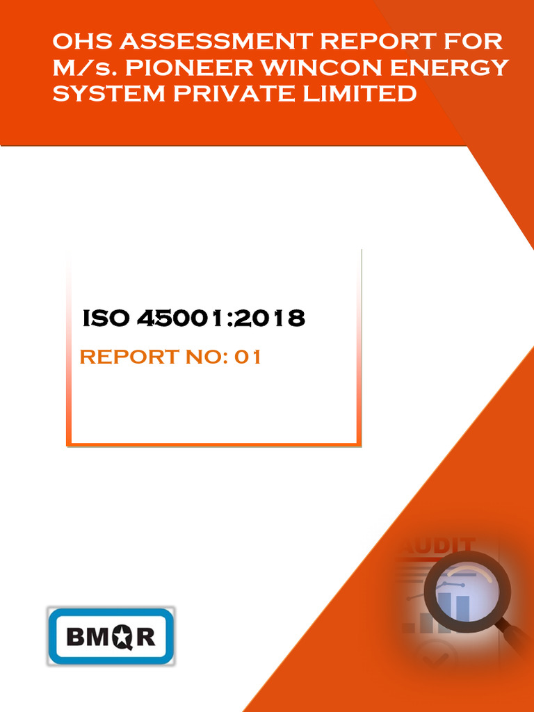 01-OHS Assessment Report 45001 2018 | PDF | Audit | Business
