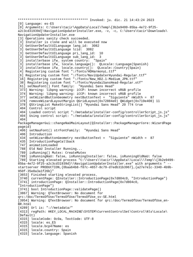 Navigation Updater Installer Log | PDF | Proprietary Software | Trademark