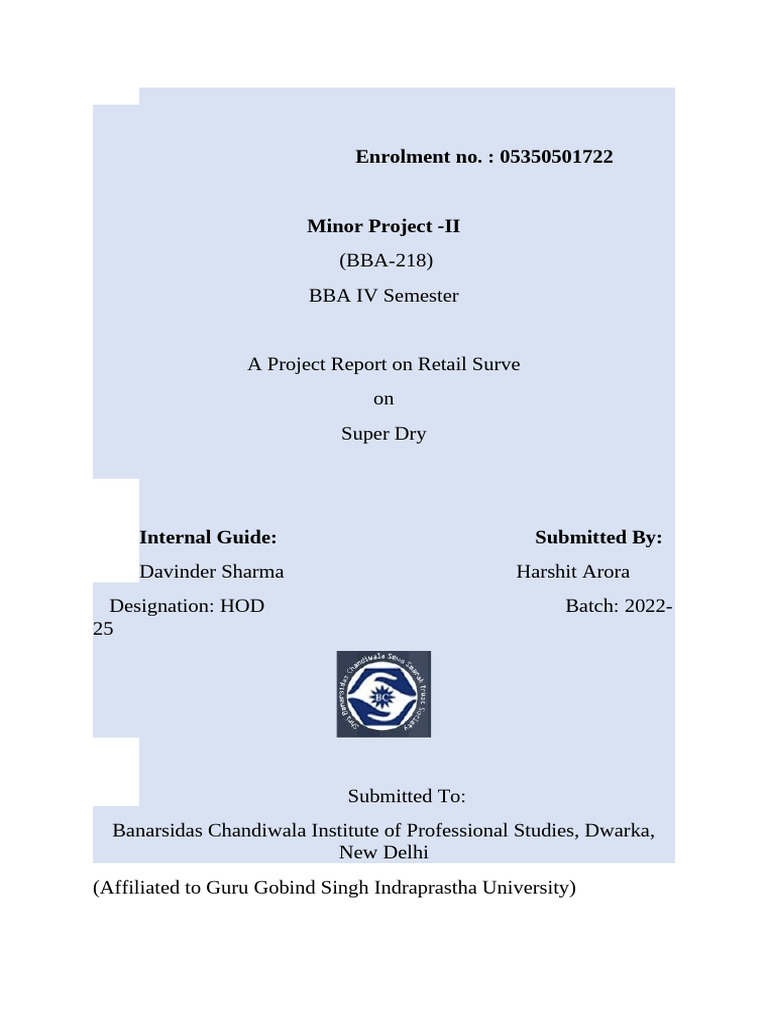 First 3 Pages of Minor Project | PDF