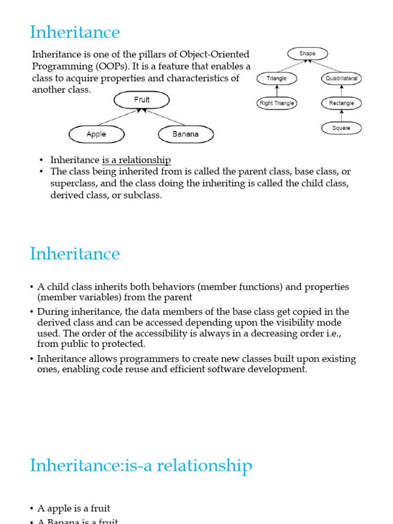 Inheritance2 Pdf Inheritance Object Oriented Programming Class Computer Programming 