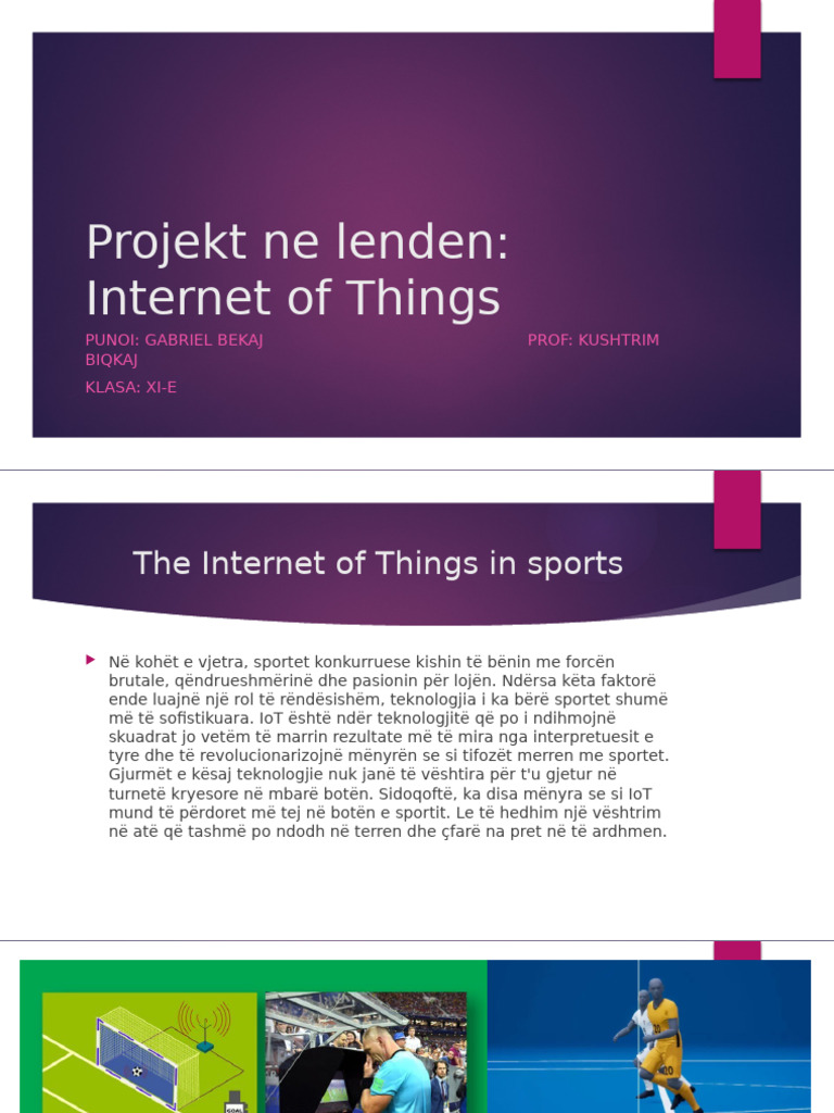 Projekt Ne Lenden: Internet of Things: Punoi: Gabriel Bekaj Prof ...