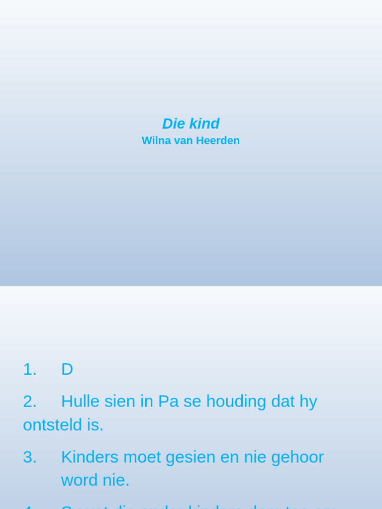 Die Kind PowerPoint | PDF