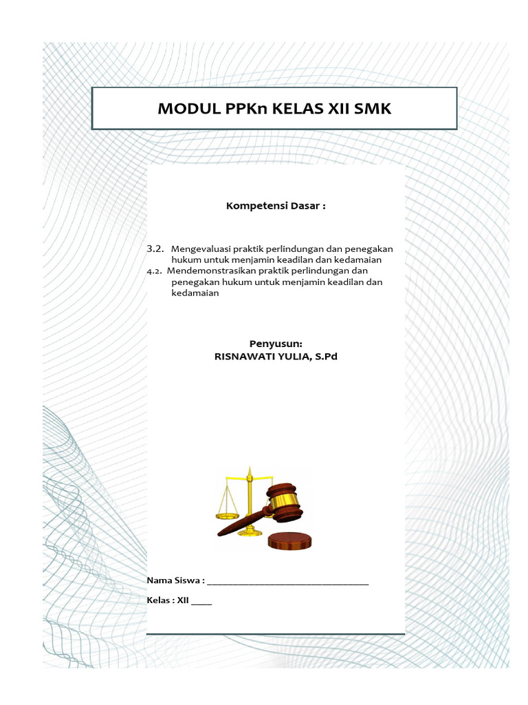 MODUL PPKN KELAS XII SMK - KD. 2 (B Risna) | PDF | Politik | Ilmu Sosial