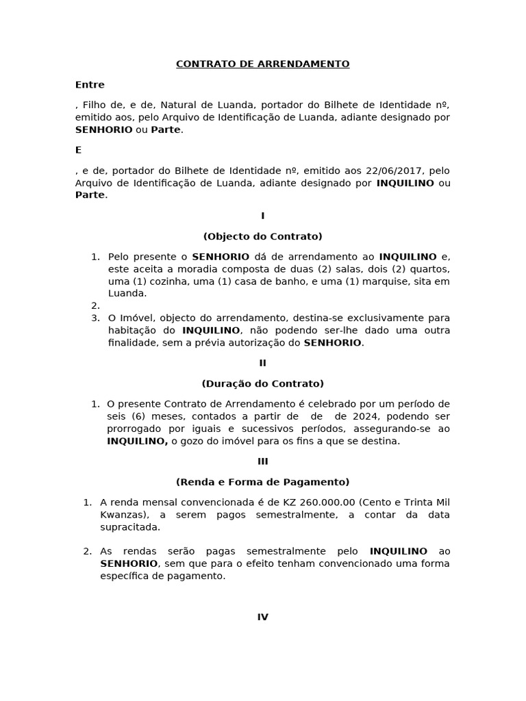 CONTRATO DE ARRENDAMENTO Minuta | PDF | Proprietário | Leasing