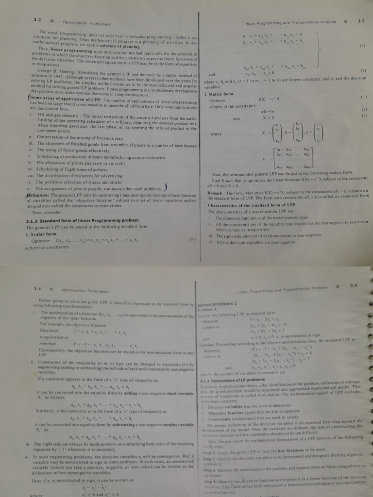 Optimization, Chapter 2 | PDF | Mathematical Optimization | Linear ... Optimization, Chapter 2 | PDF | Mathematical Optimization | Linear ...