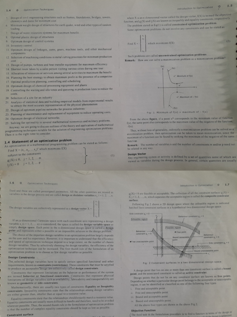 Optimization Techniques, Chapter - 1 | PDF | Mathematical Optimization | Variable (Mathematics)