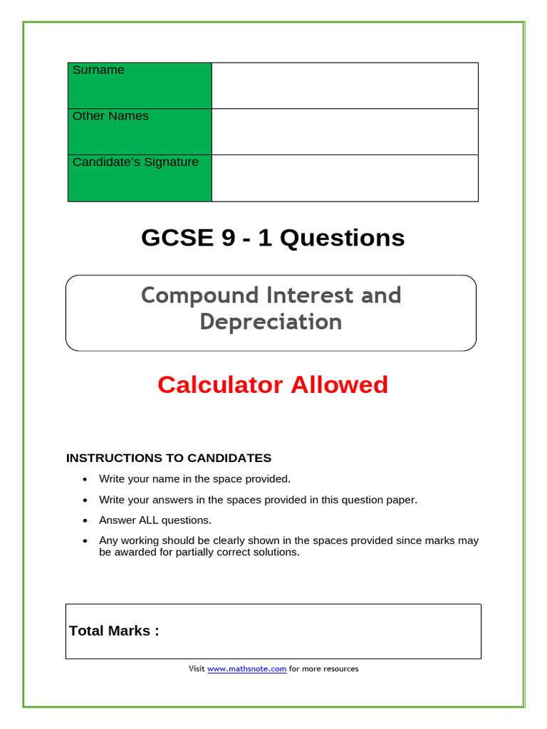 Compound Interest | PDF | Career & Growth