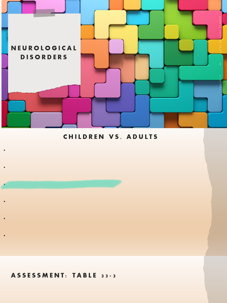 Chapter 33 - NURS Pediatrics Neurological Disorders SP 24 | PDF ...