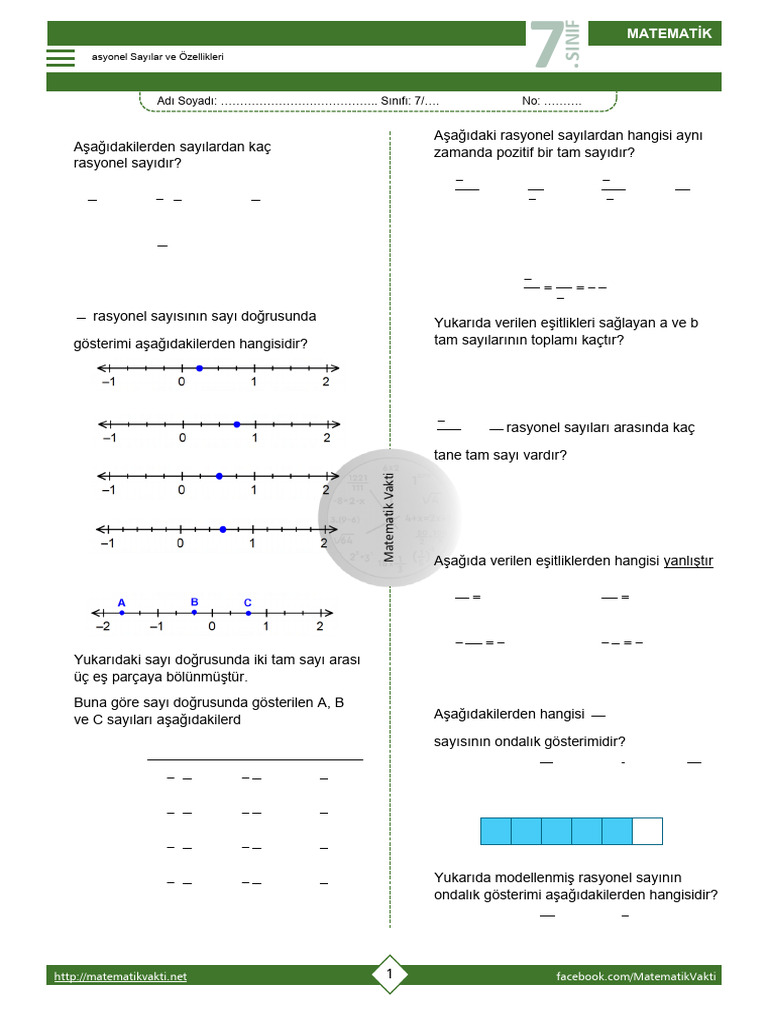 4 Rasyonel Sayilar | PDF