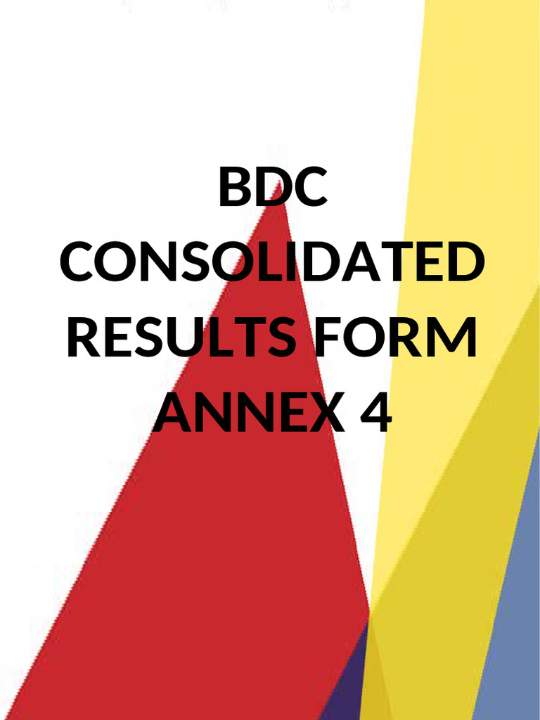 BDC Cover Annex | PDF | Finance & Money Management