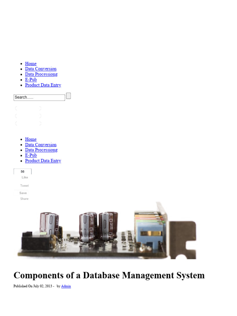 Components of A Database Management System | PDF | Databases | Data Management Software
