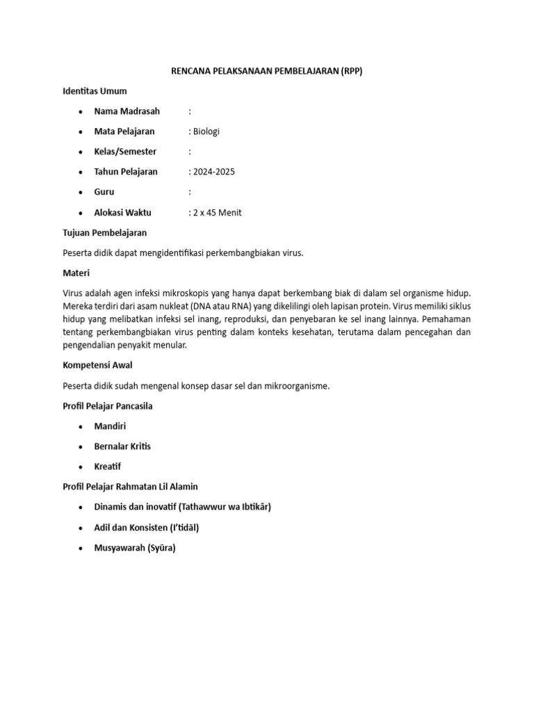 1 Contoh RPP - PSE - Diferensiasi | PDF