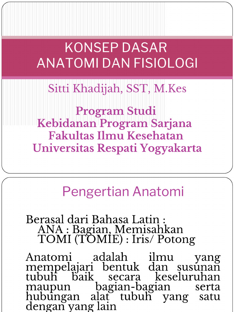 Konsep Dasar Anatomi Fisiologi Pptx 20241106 151220 0000 Pdf