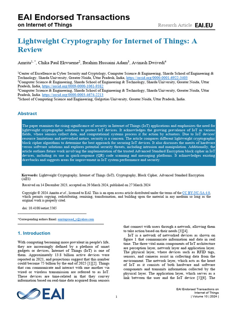 5565 IoT | PDF | Cryptography | Encryption