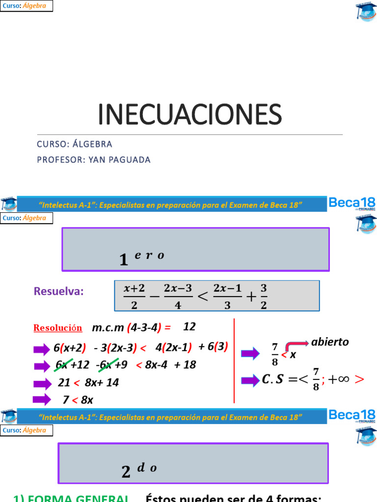 Álgebra - TP - Inecuaciones | PDF | Desigualdad (Matemáticas) | Matemáticas