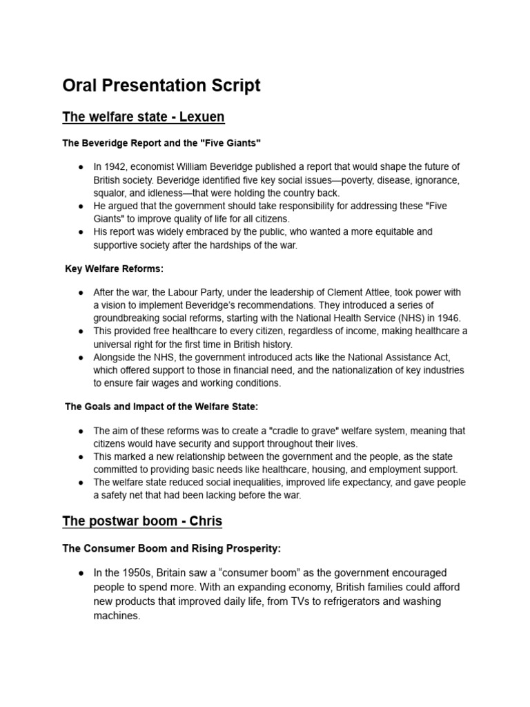 History Oral Presentation Script | PDF | Brexit | Margaret Thatcher