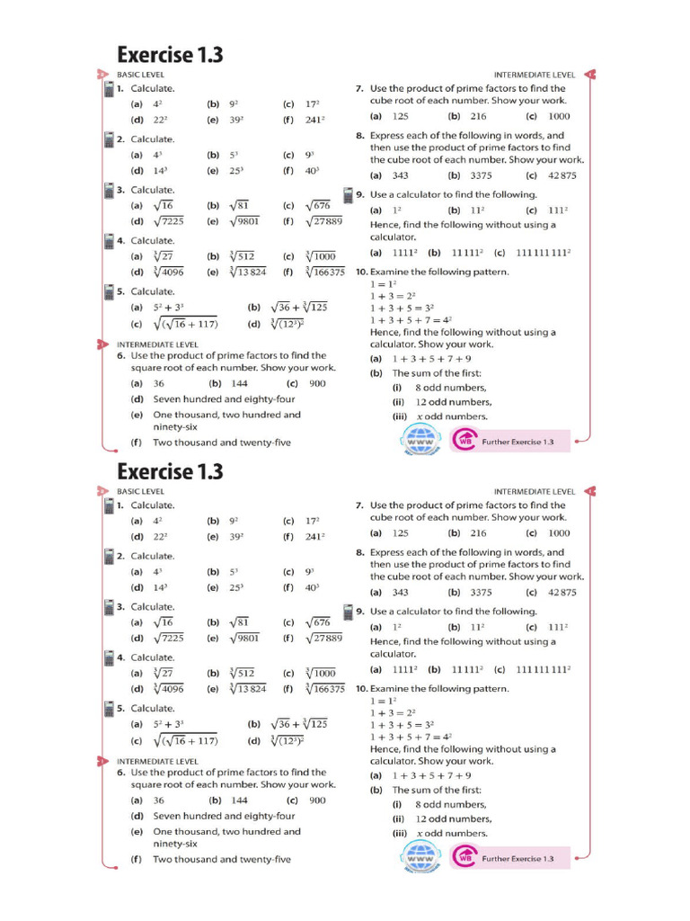 1 3+exercise | PDF