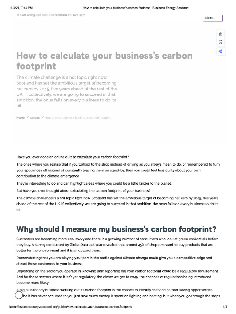 Carbon Foot Print | PDF