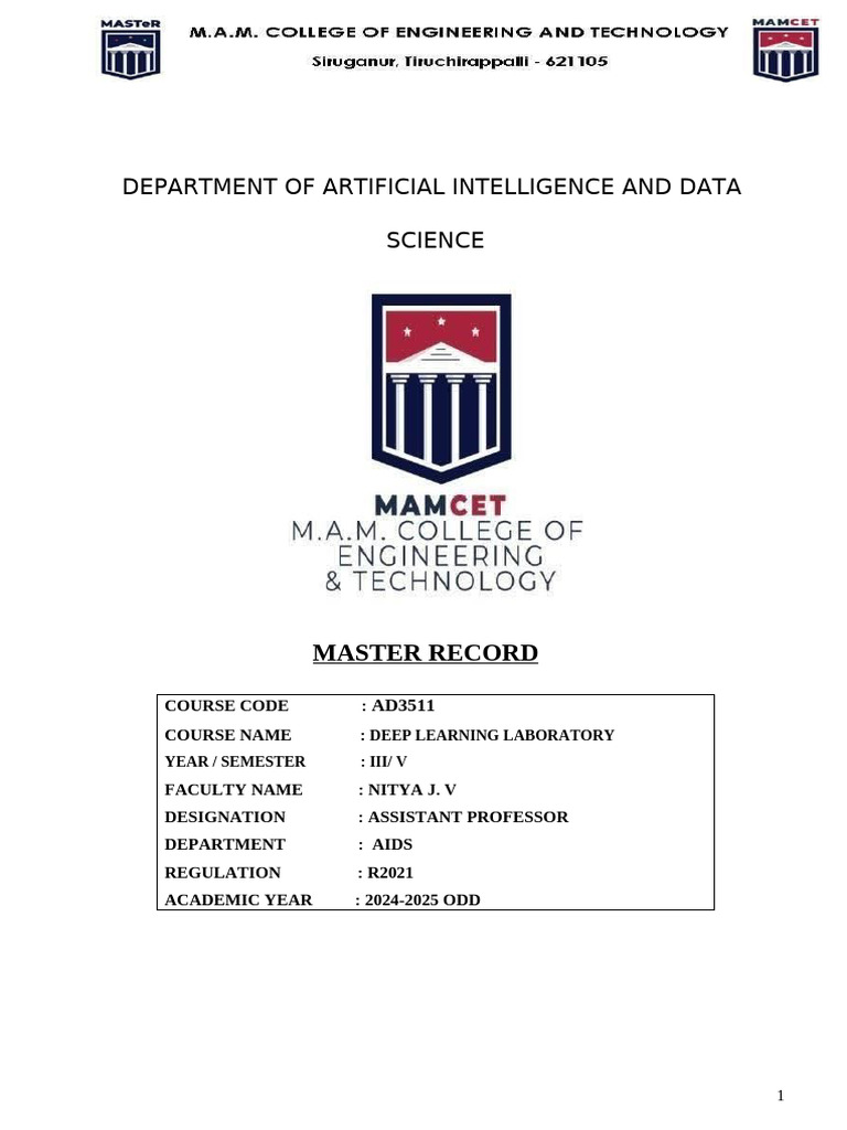 Deep Learning Lab - Record | PDF | Deep Learning | Artificial Neural ...