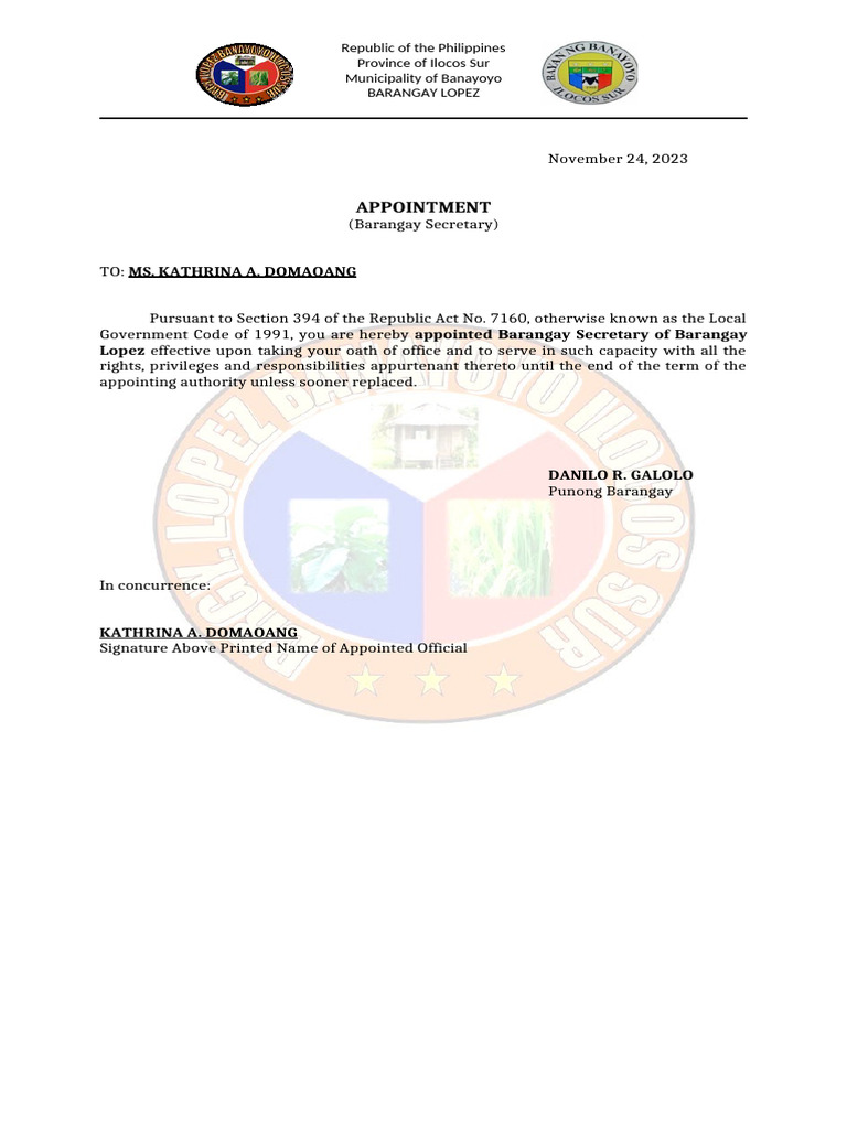 1 - Appointment | PDF