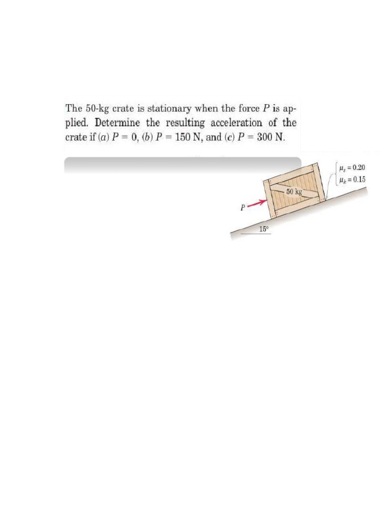 Inclined Plane Motion and Friction Problems | PDF