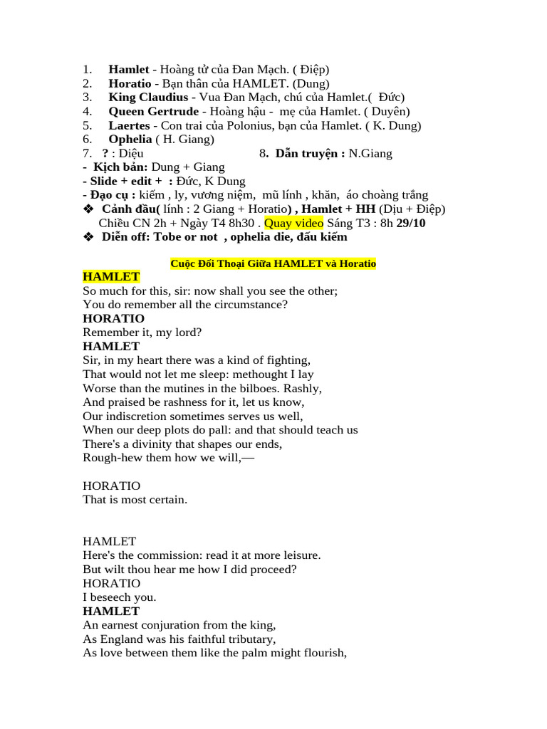 Hamlet 5 Scene II | PDF | Hamlet