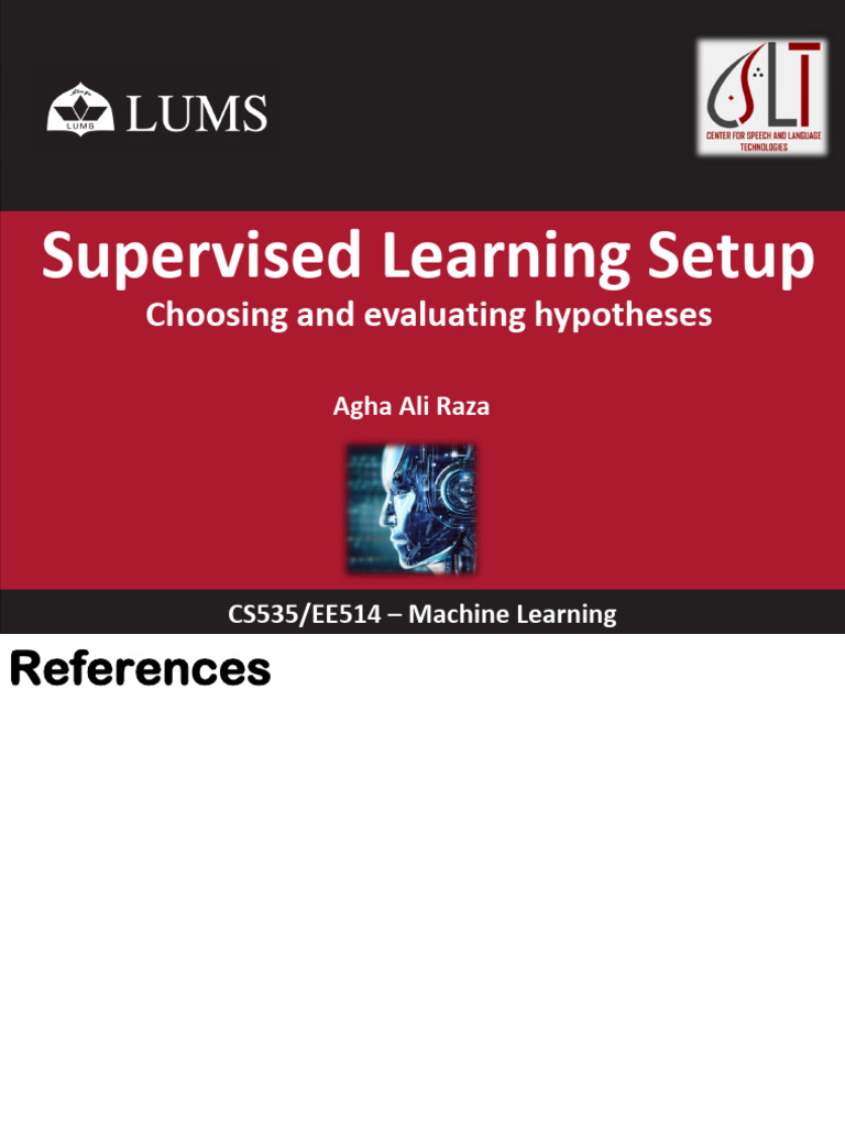 002-Supervised Learning Setup 01 W2L2 | PDF | Cross Validation (Statistics) | Loss Function