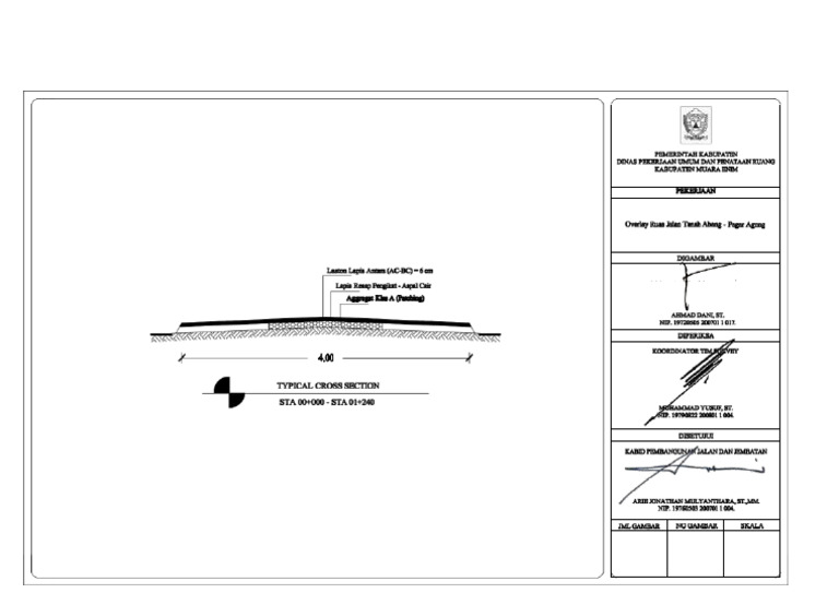 Gambar Overlay Ruas Jalan Tanah Abang Pagar Agung | PDF