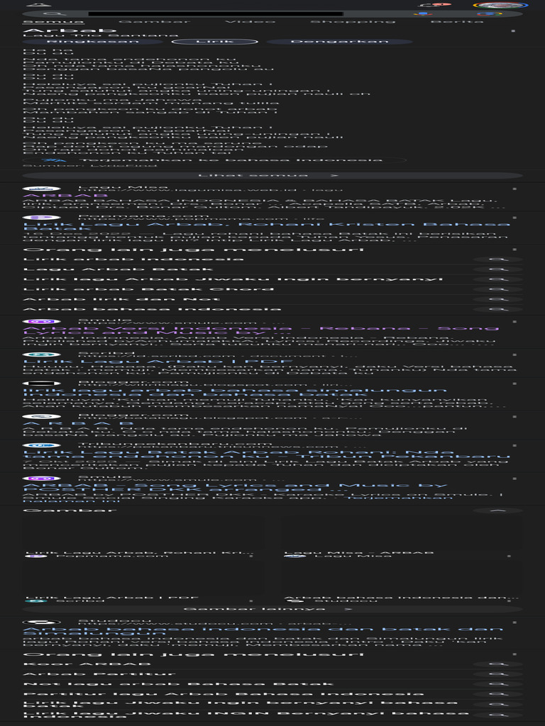 Lirik Arbab - Penelusuran Google | PDF | Seni & Disiplin Bahasa