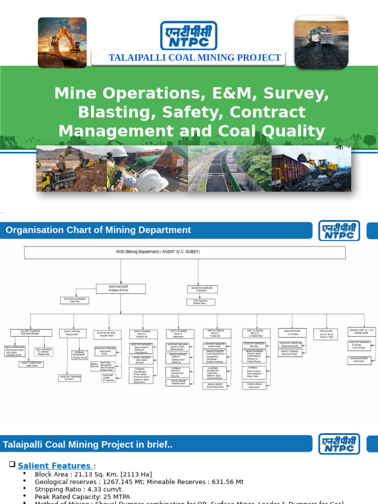 Presentation On MIning Department | PDF | Coal Mining | Mining