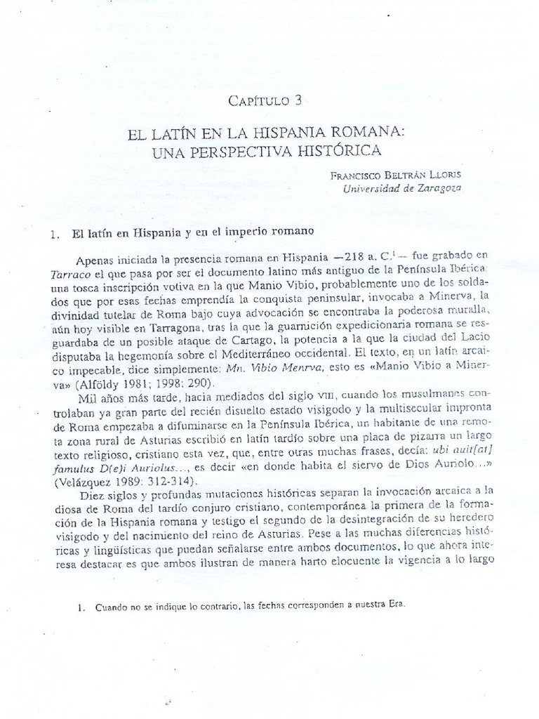 Beltrán Lloris - El Latín en La Hispania Romana | PDF