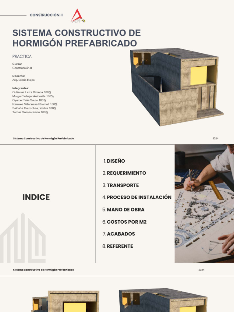 Sistema Constructivo de Hormigón Prefabricado | PDF | Hormigón ...