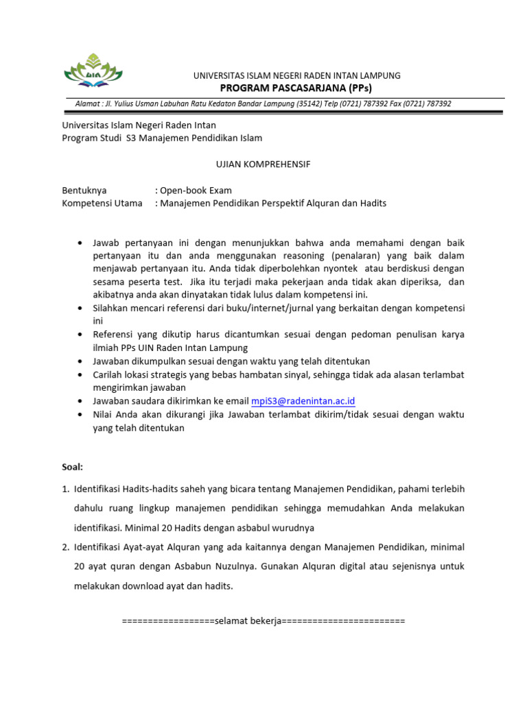 Manajemen Pendidikan Perspektif Alquran | PDF | Karier & Perkembangan