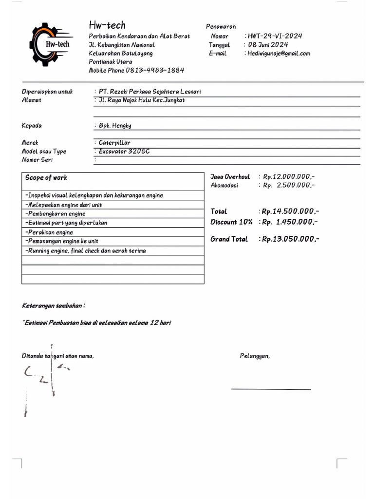 Contoh File Penawaran Harga | PDF