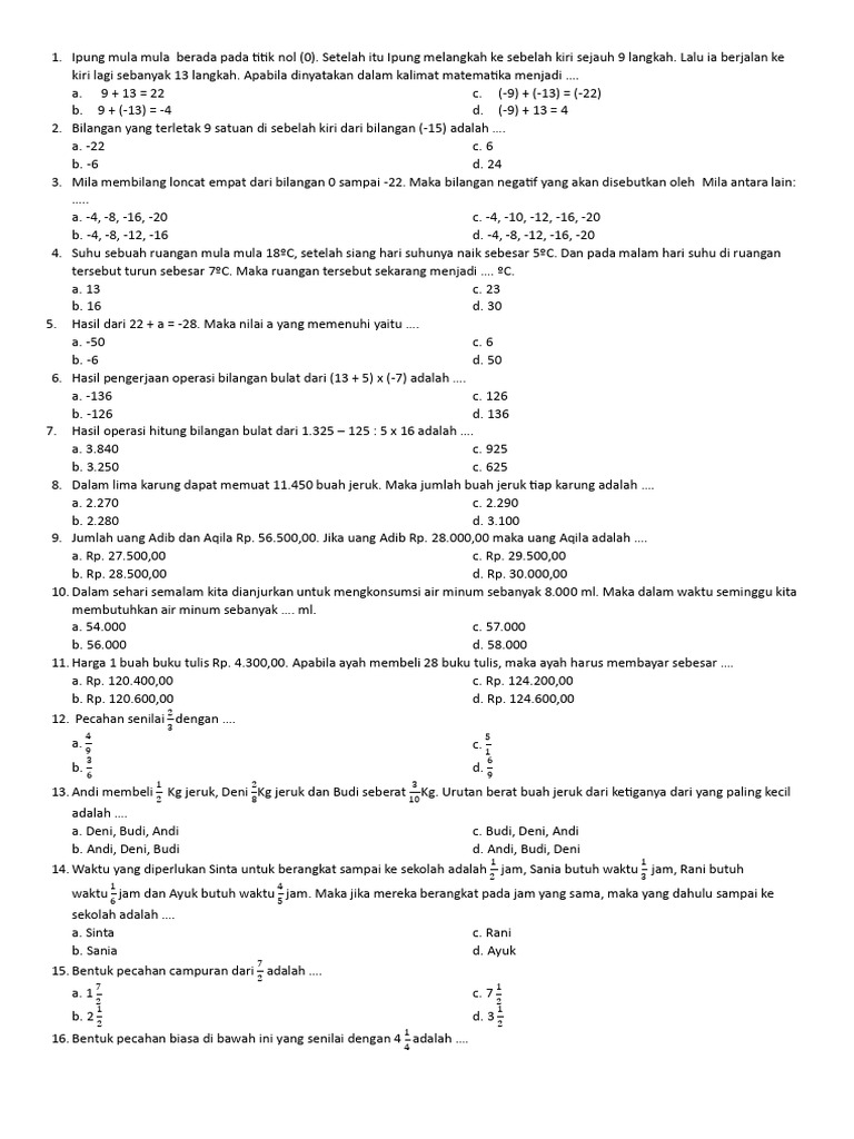 Soal Matematika | PDF
