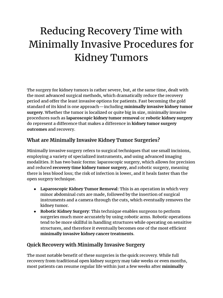 Ashwin Blog 25 - Reducing Recovery Time | PDF | Surgery | Clinical Medicine