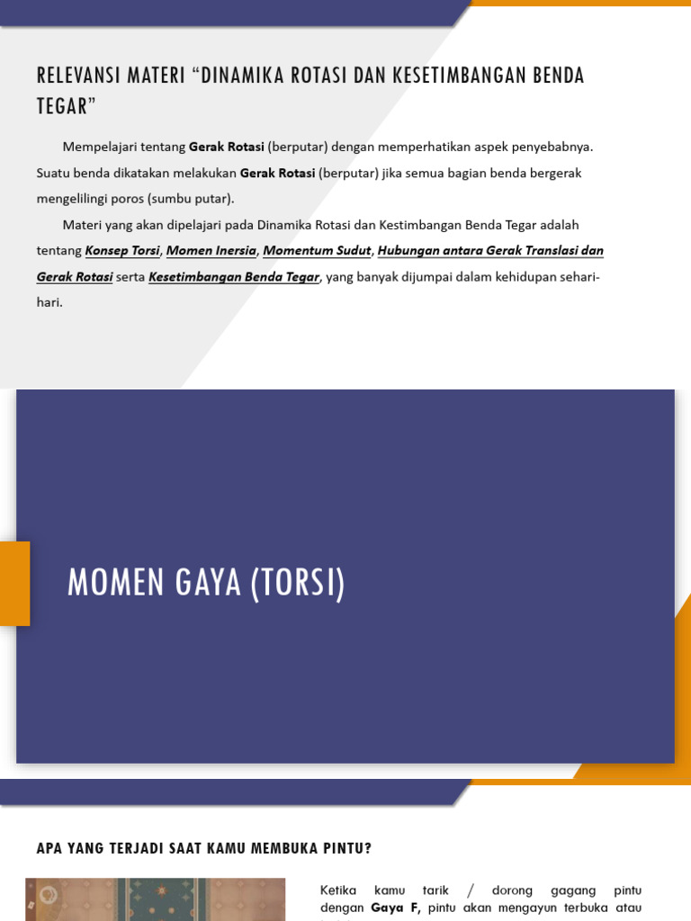 Minggu 8 Dinamika Rotasi | PDF