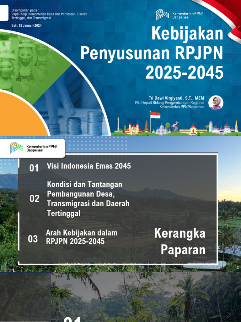 240115a Bahan Deputi Regional Raker Kemendesa - Desa-Trans-Dating 2 | PDF