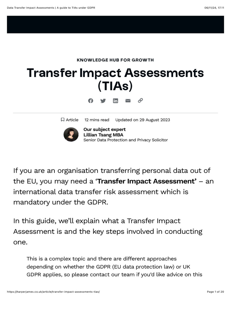 TIA and GDPR | PDF | Justice | Crime & Violence
