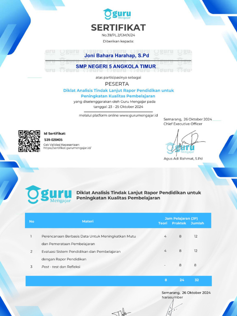 Sertifikat S39 020405 | PDF